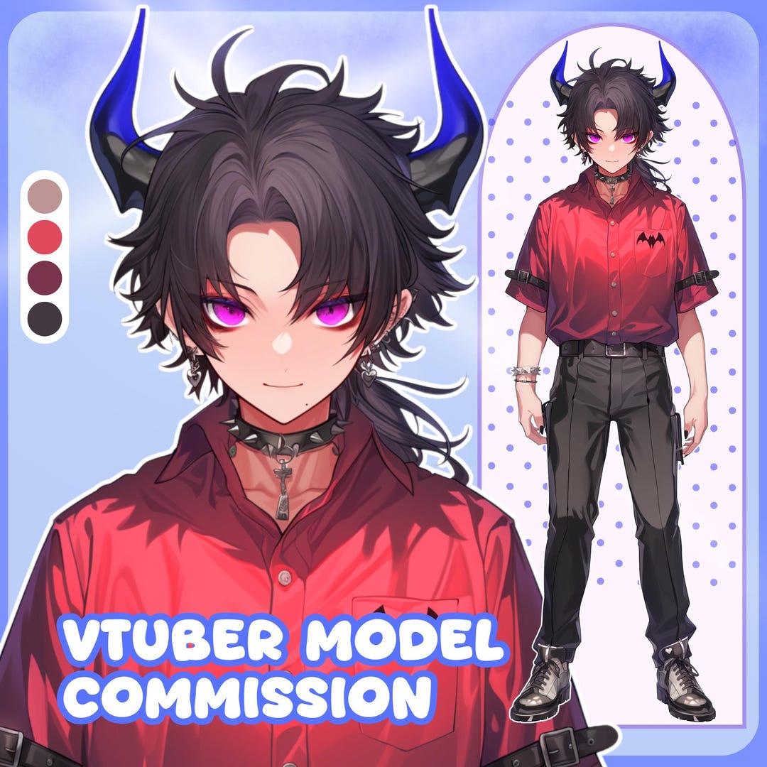 Custom Vtuber Model, Commercial Use, Ready to Rigging Use for Your ...