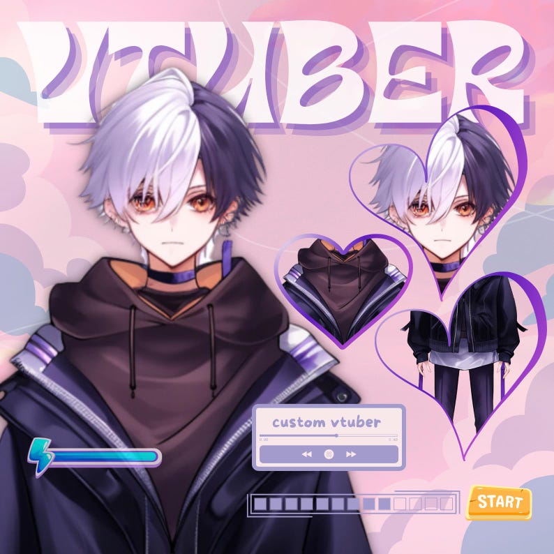 Modelo Vtuber personalizado femenino o masculino / modelo live2d ...