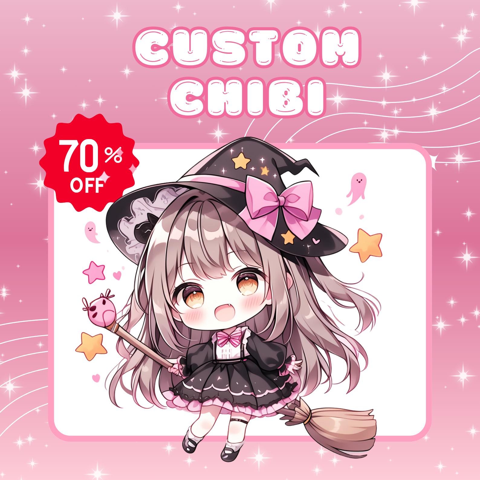 Custom Chibi Anime Original Character Anime Chibi Logo High Quality ...