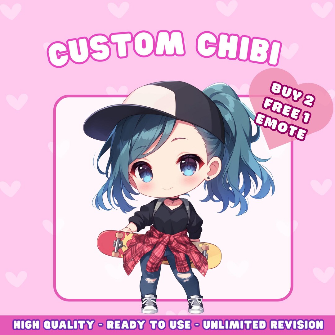 Custom Chibi Character,chibi Character,custom Chibi Commission Cute ...