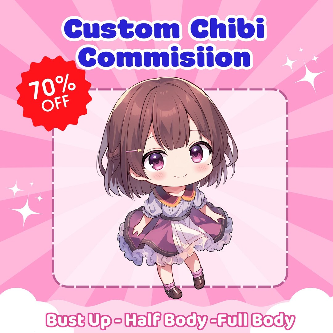 CUSTOM CHIBI ANIME Chibi Character, Custom Chibi Commission, Chibi Pet ...