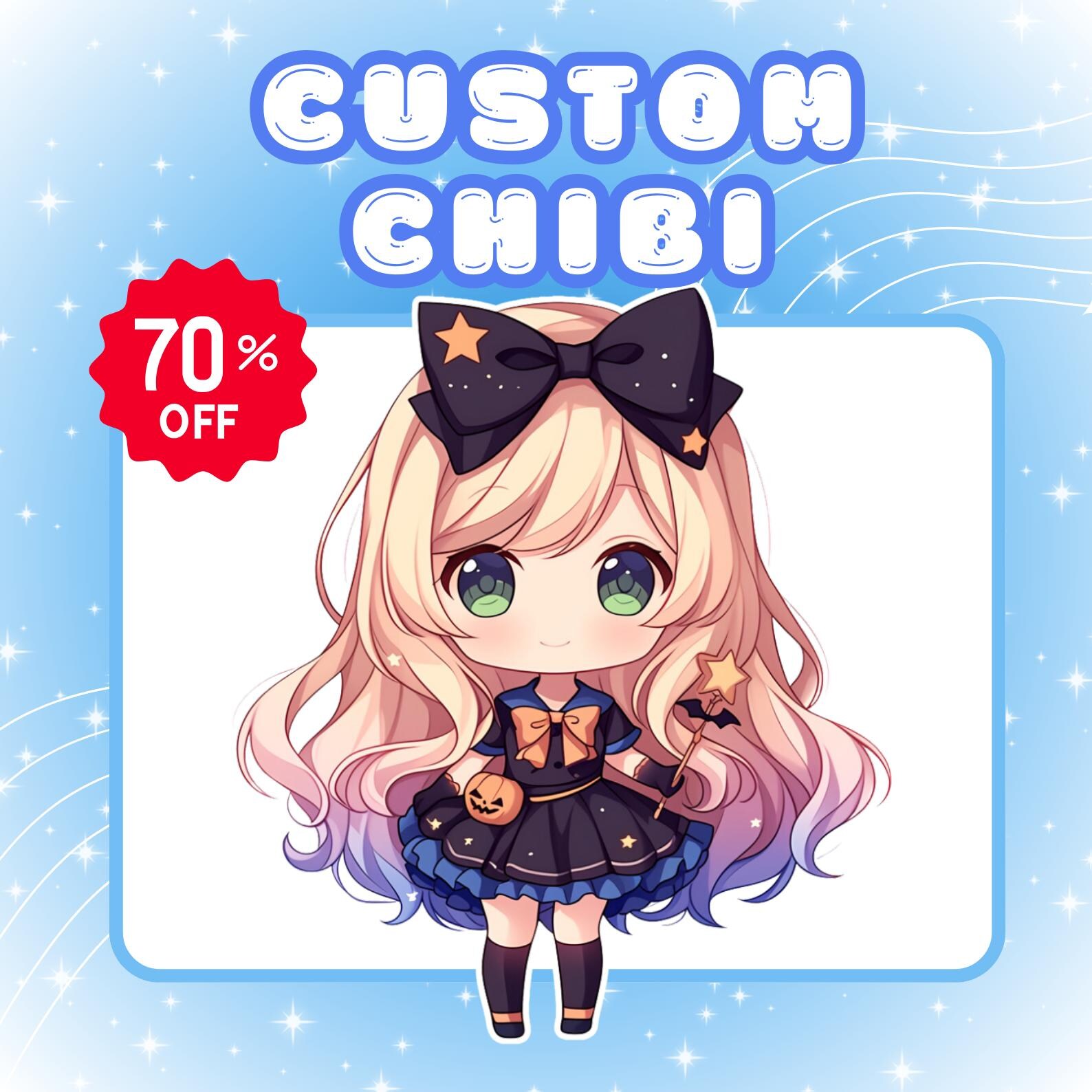 Custom Chibi Anime Original Character Anime Chibi Logo High Quality ...