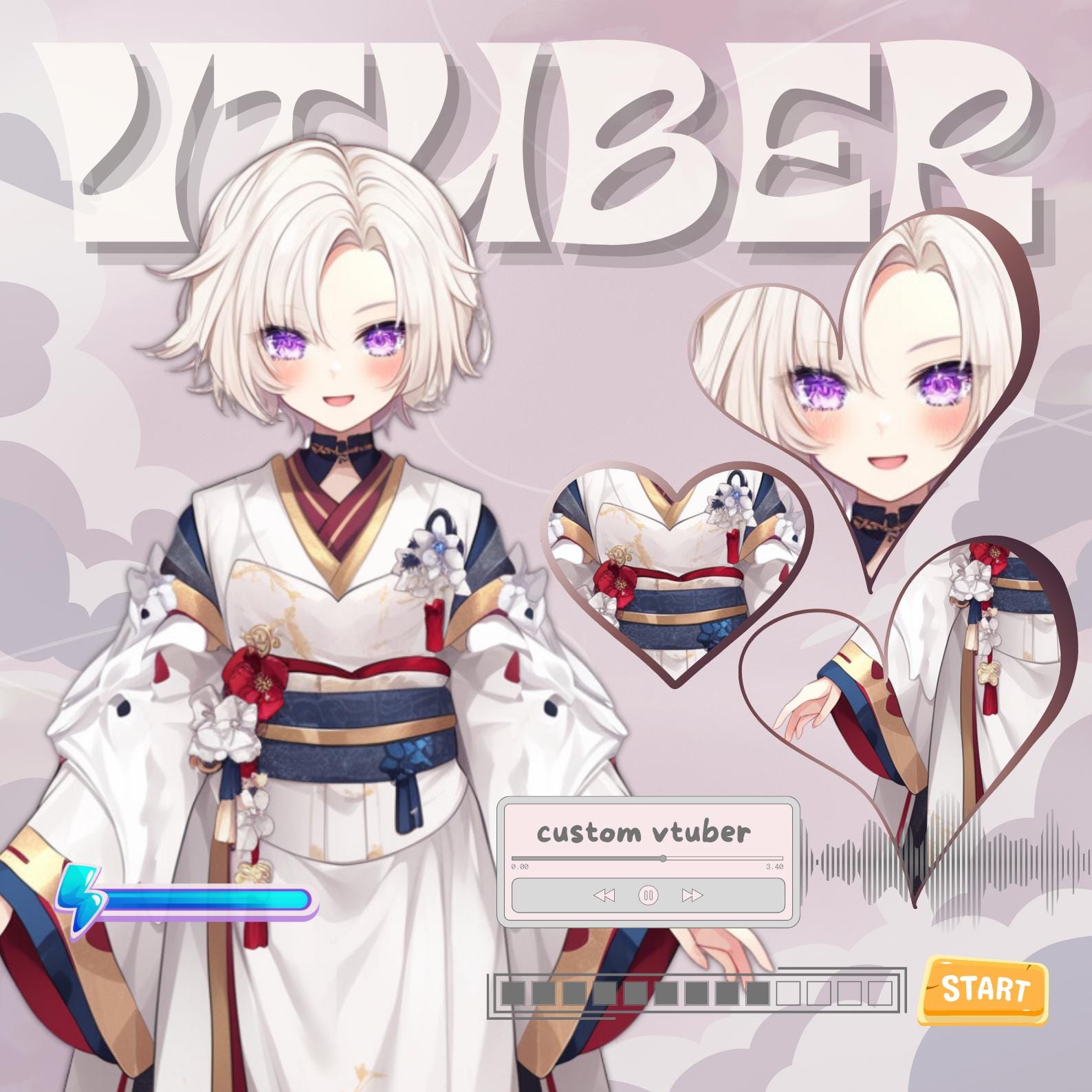 Modelo Vtuber personalizado femenino o masculino / modelo live2d ...