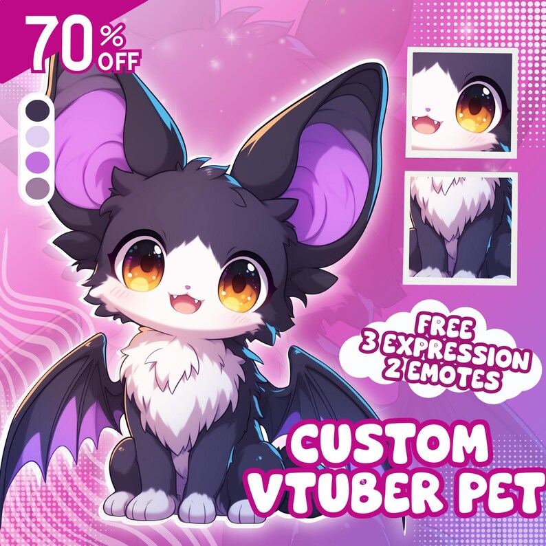 Customizable Vtuber Cat Model Live2d | Anime Cats Avatar | Premade ...