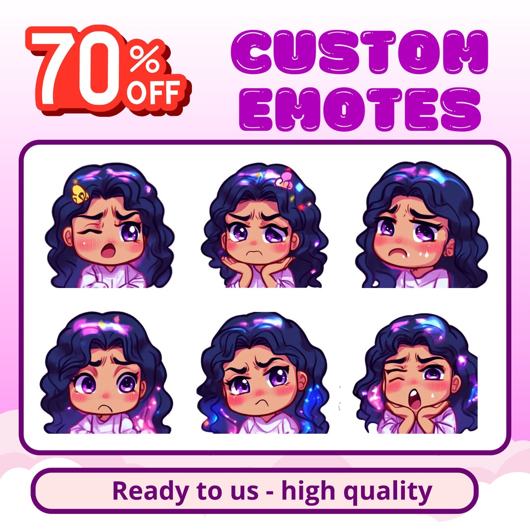 Custom Twitch Emotes, Emotes Anime, Emotes Chibi, Vtuber Emotes, Kick ...