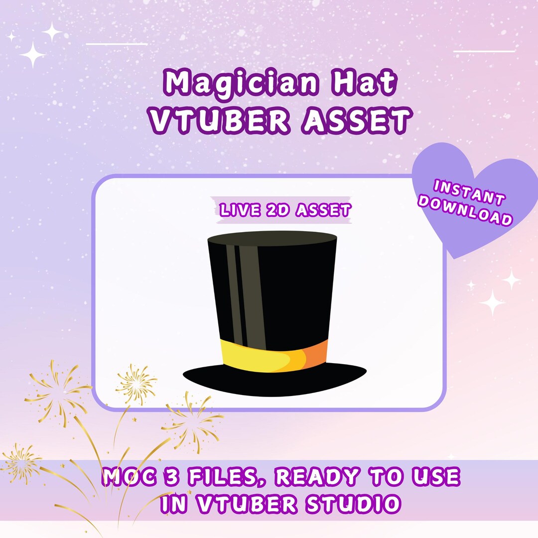 Vtuber New Year Accessories: Hats & Glasses - 2D Digital Assets ...