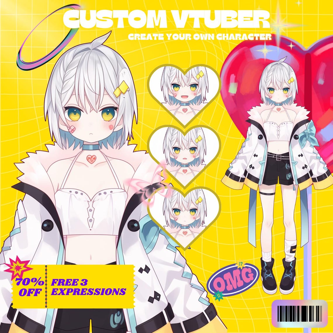 Custom Vtuber Model for Live2d Live2d Model Vtuber Model Live2d ...