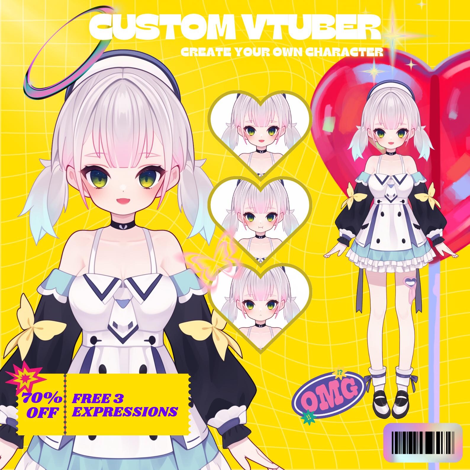Custom Vtuber Model for Live2d Live2d Model Vtuber Model Live2d Commision Vtuber Commission ...
