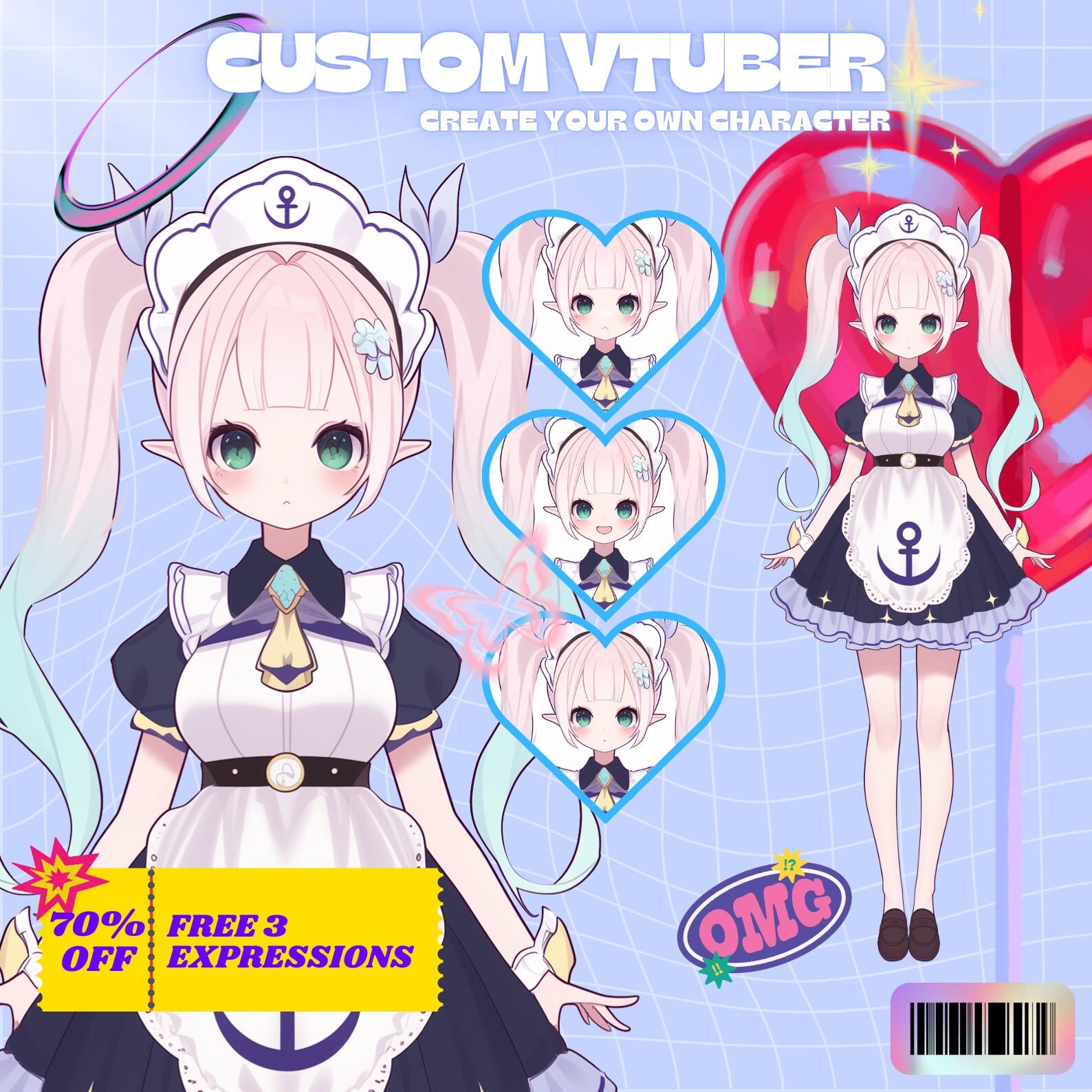 Custom Vtuber Model for Live2d Live2d Model Vtuber Model Live2d ...