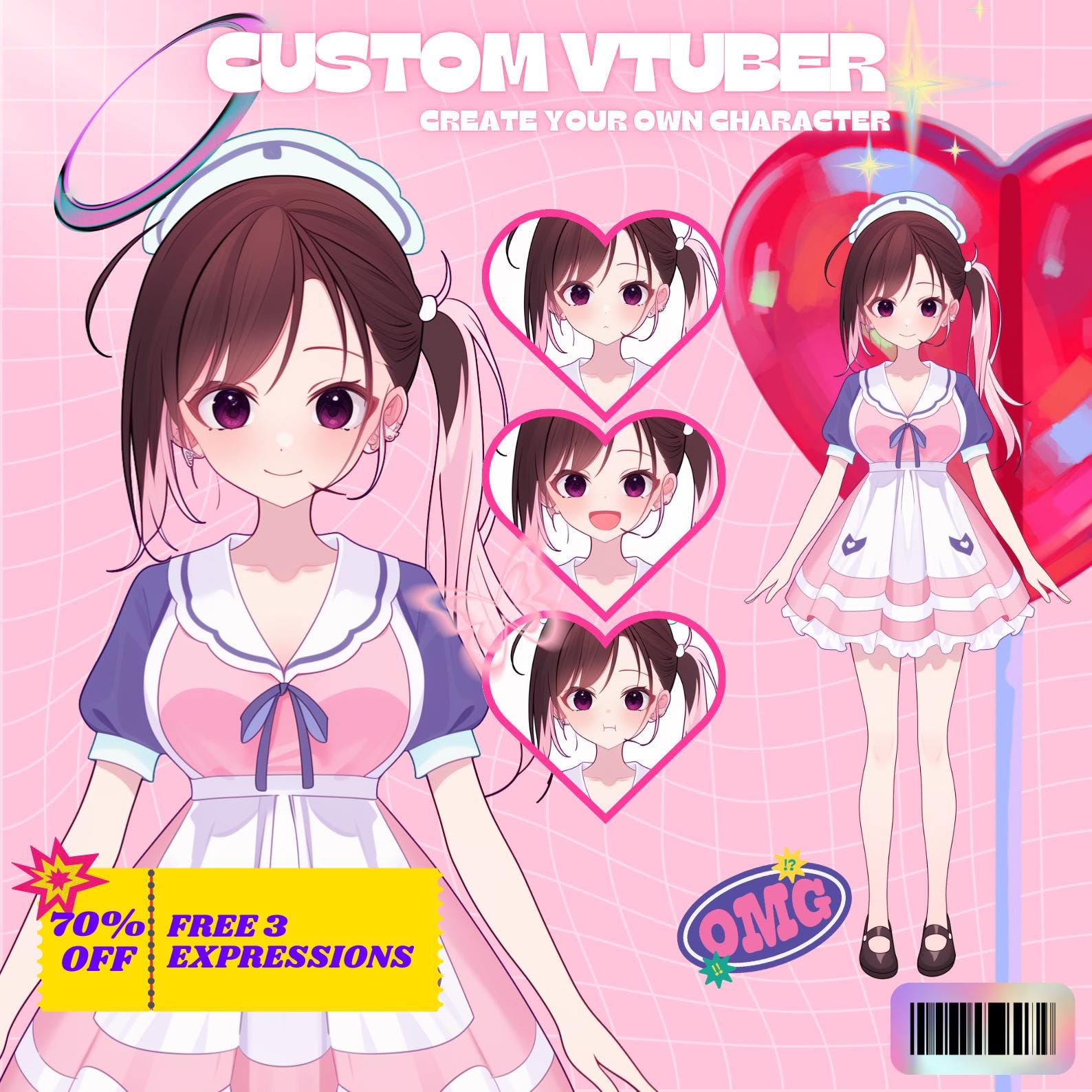 Custom Vtuber Model for Live2d Live2d Model Vtuber Model Live2d ...