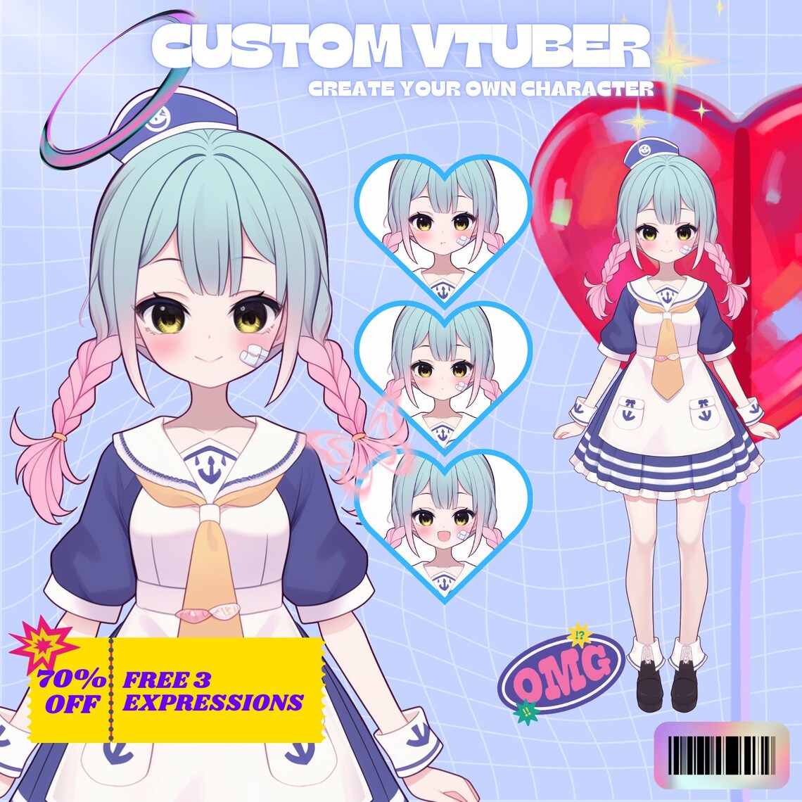 Custom Vtuber Model for Live2d Live2d Model Vtuber Model Live2d ...