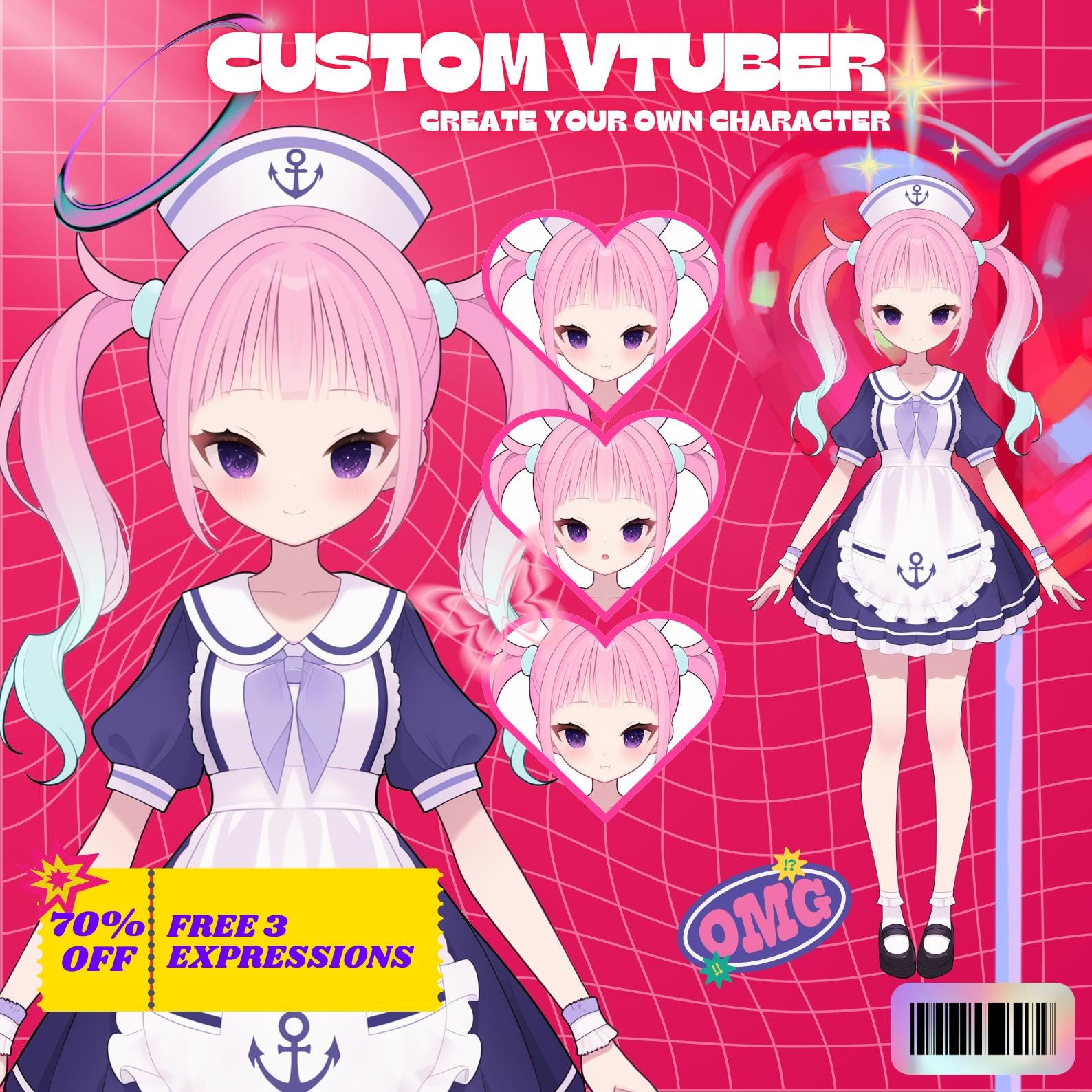 Custom Vtuber Model for Live2d Live2d Model Vtuber Model Live2d ...