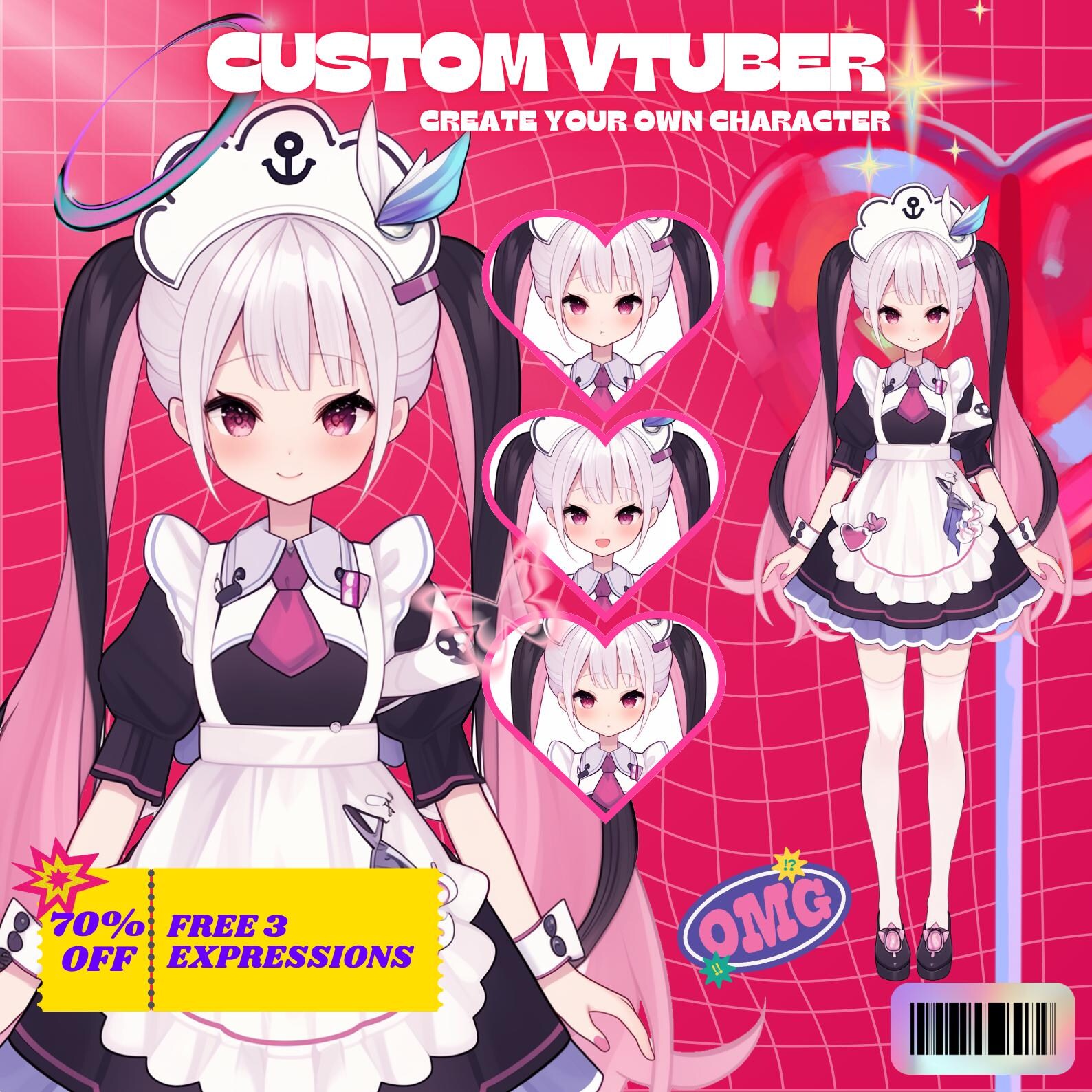 Custom Vtuber Model for Live2d Live2d Model Vtuber Model Live2d ...