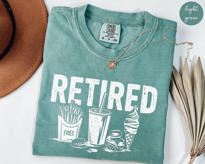 Retired T-shirt, Funny Retirement Gifts for Women Men, Minimalist ...