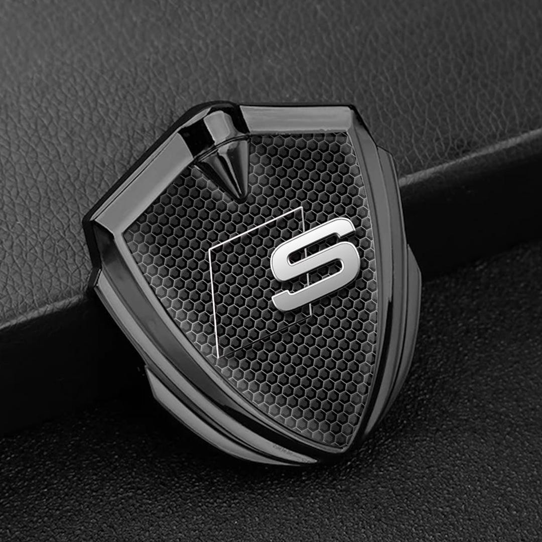 Audi Emblem Side Badge Logo Premium Quality Handmade Metal Fender Decal ...