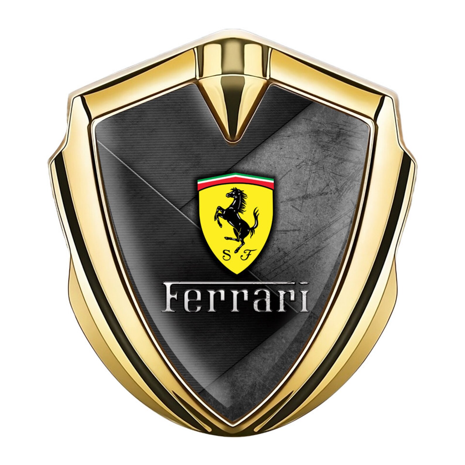 Ferrari Emblem Side Badge Logo Premium Quality Handmade Metal Fender ...