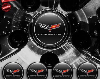Corvette C6 Decals | 4pcs Set Wheel Cap Stickers | Custom Made Rim ...