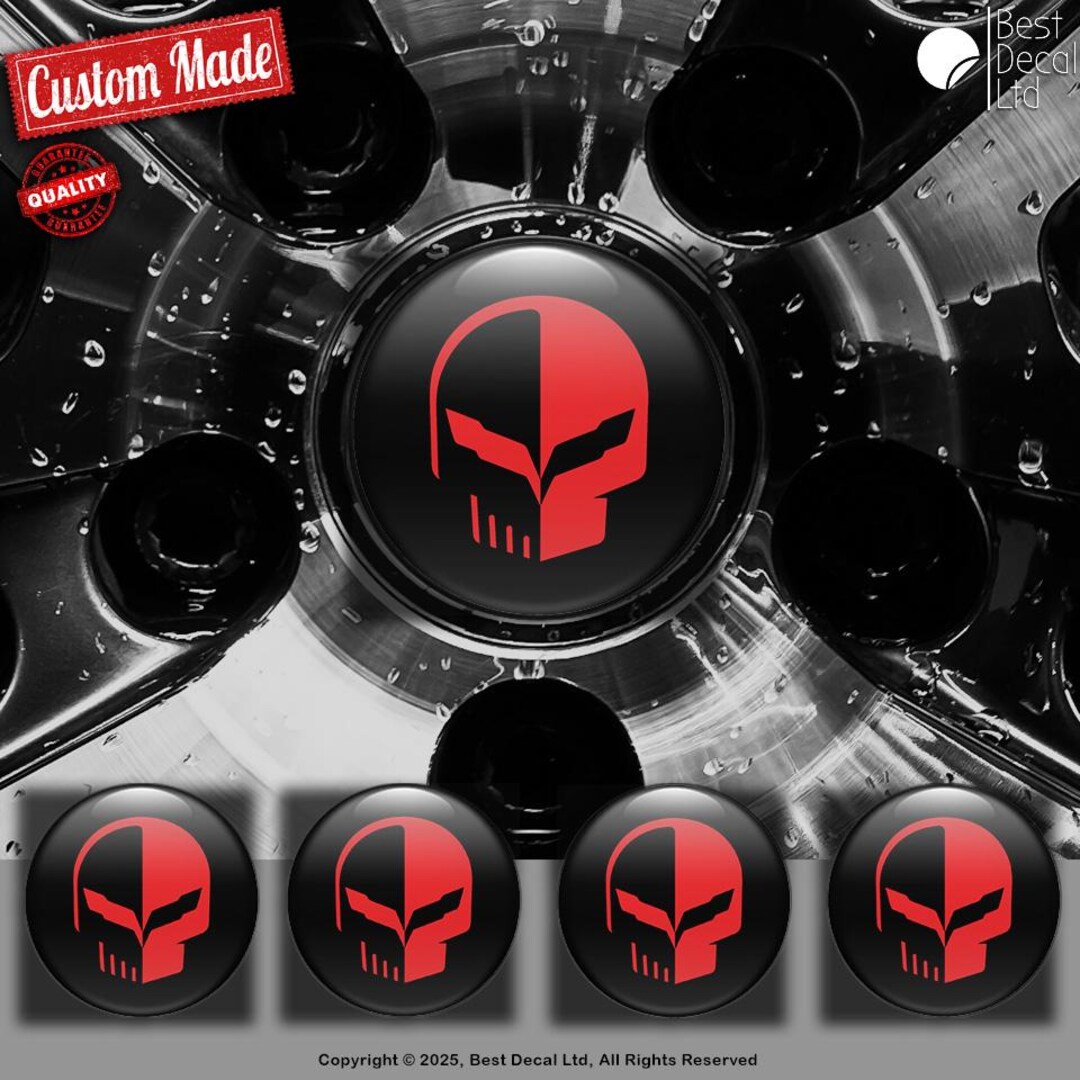 Set of 4 Corvette Jake Decals Center Wheel Cap Stickers Custom Handmade ...
