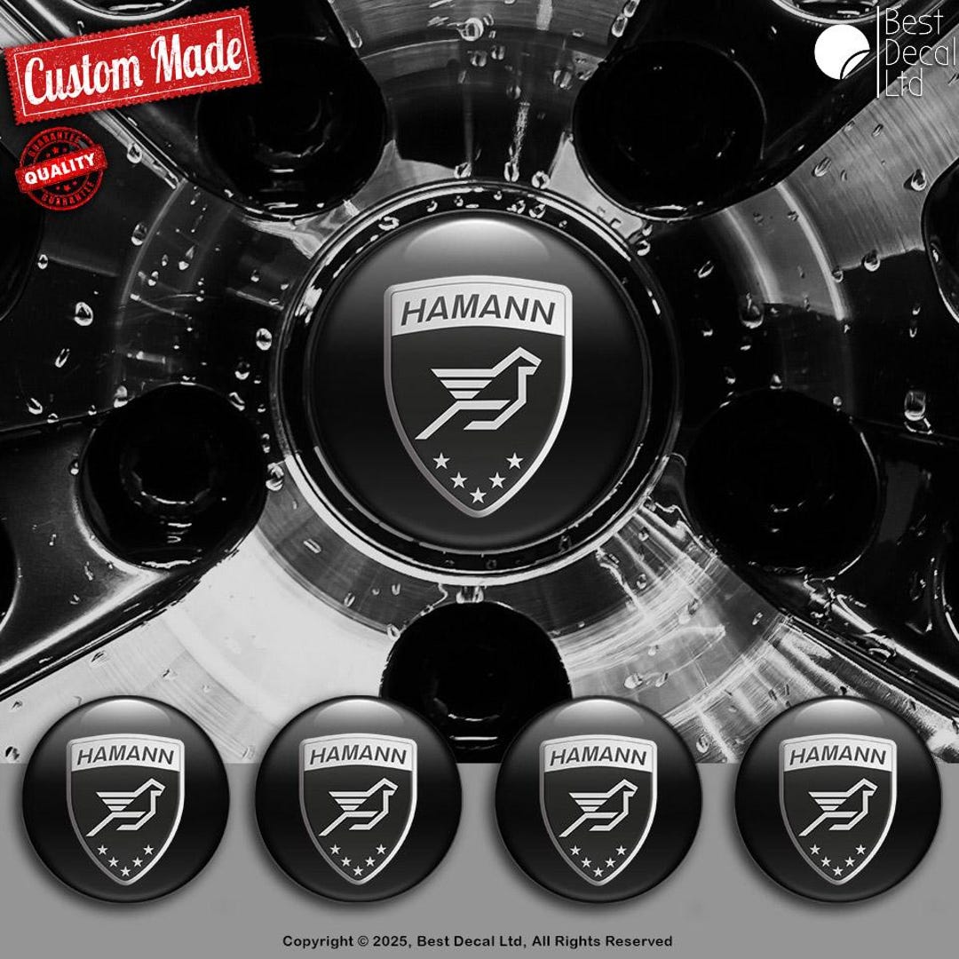 Set of 4 Hamann Decals Center Wheel Cap Stickers Custom Handmade Rim ...