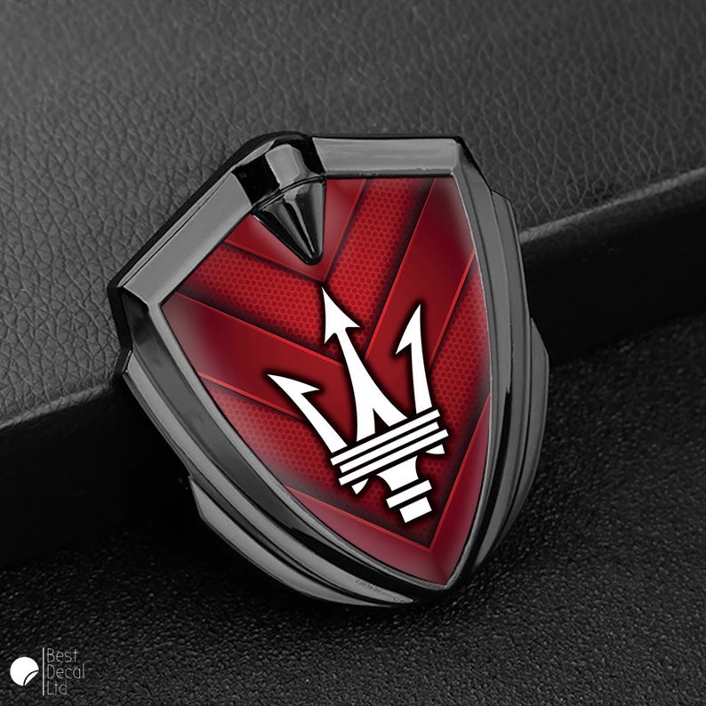 Maserati Emblem Side Badge Logo Premium Quality Handmade Metal Fender ...