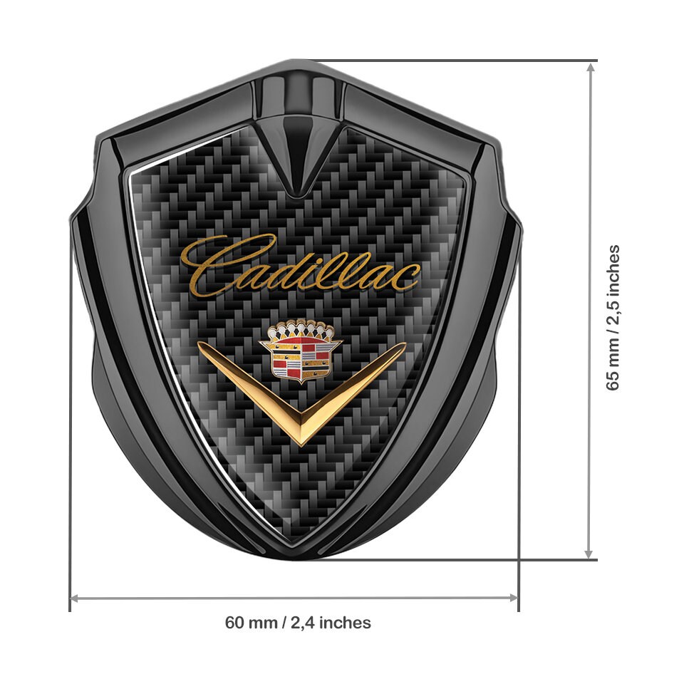 Cadillac Emblem Side Badge Logo Premium Quality Handmade Metal Fender ...