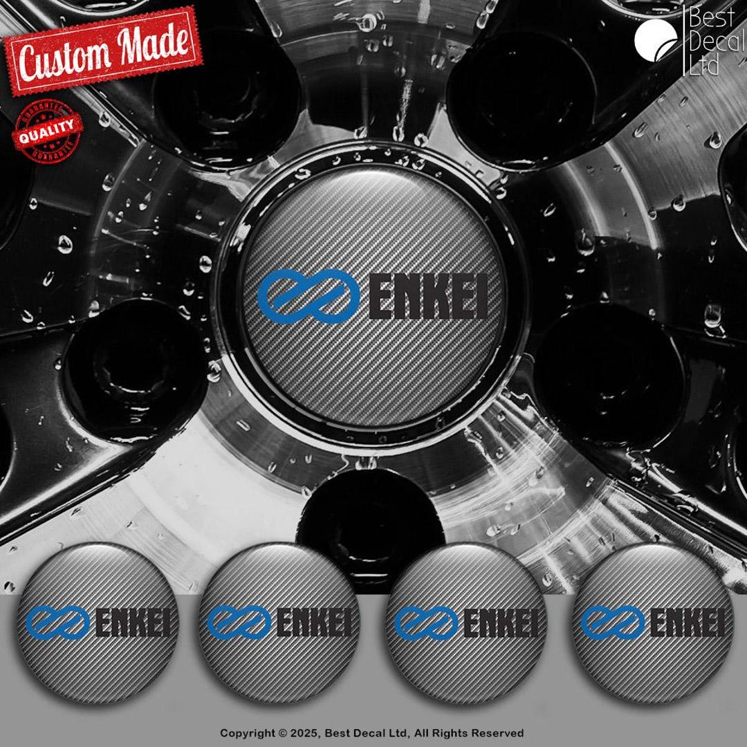 Set of 4 Enkei Decals Center Wheel Cap Stickers Custom Handmade Rim ...