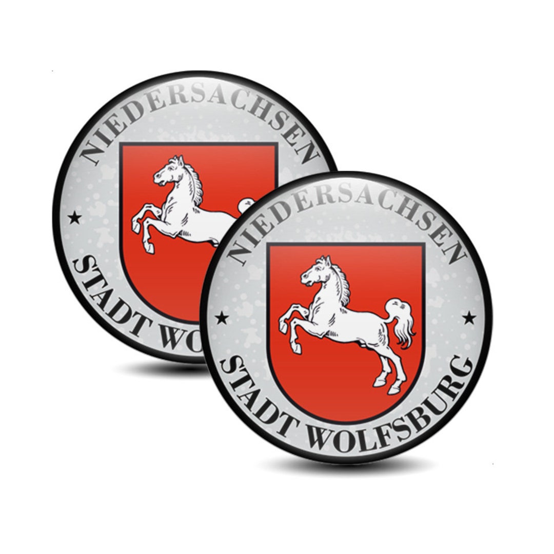 2pcs 3D Gel Registration Stickers Niedersachsen All Regions and ...
