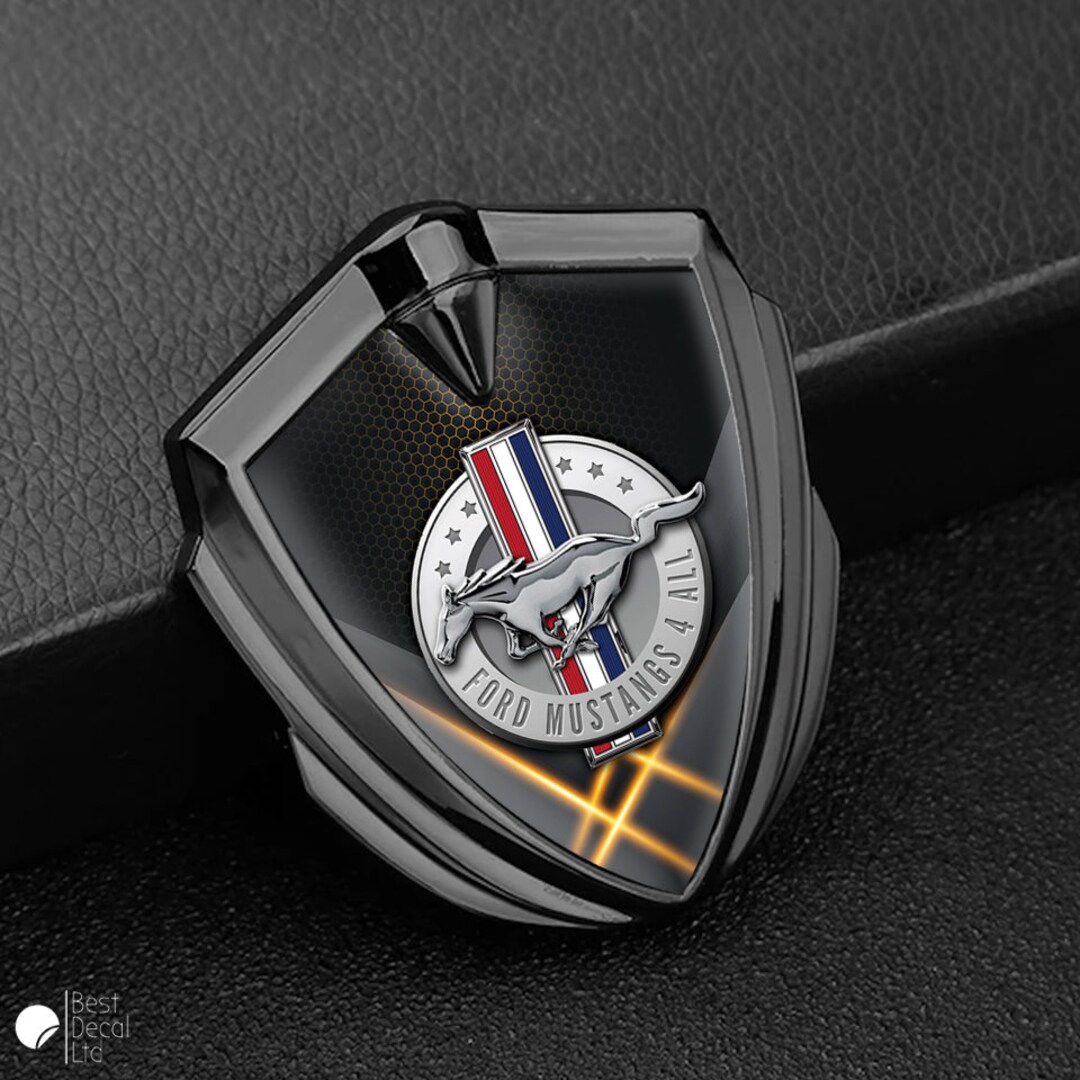 Mustang Emblem | Side Badge Logo | Premium Quality Handmade Metal ...