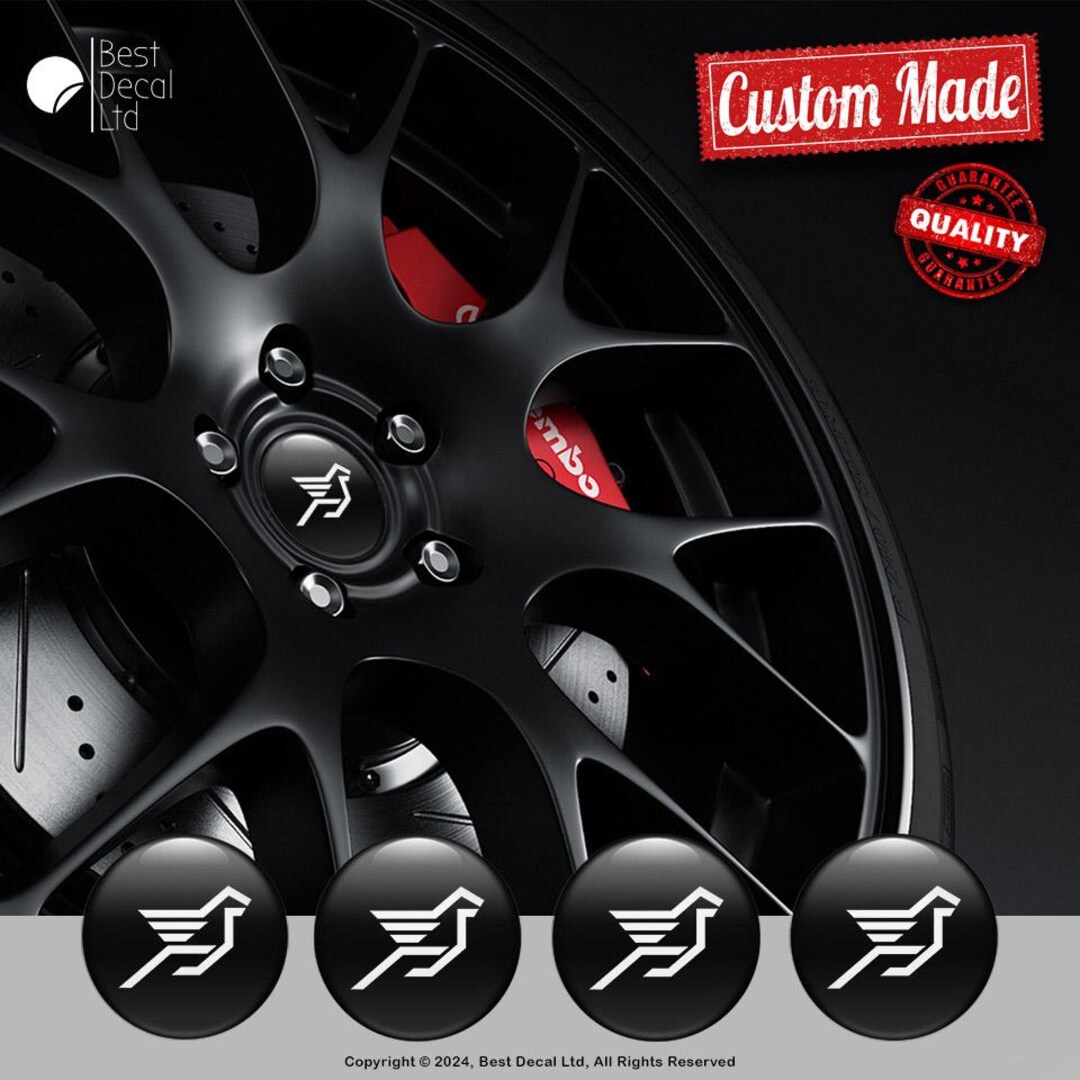 Set of 4 Hamann Center Wheel Caps Stickers Custom Handmade Decals Rim ...
