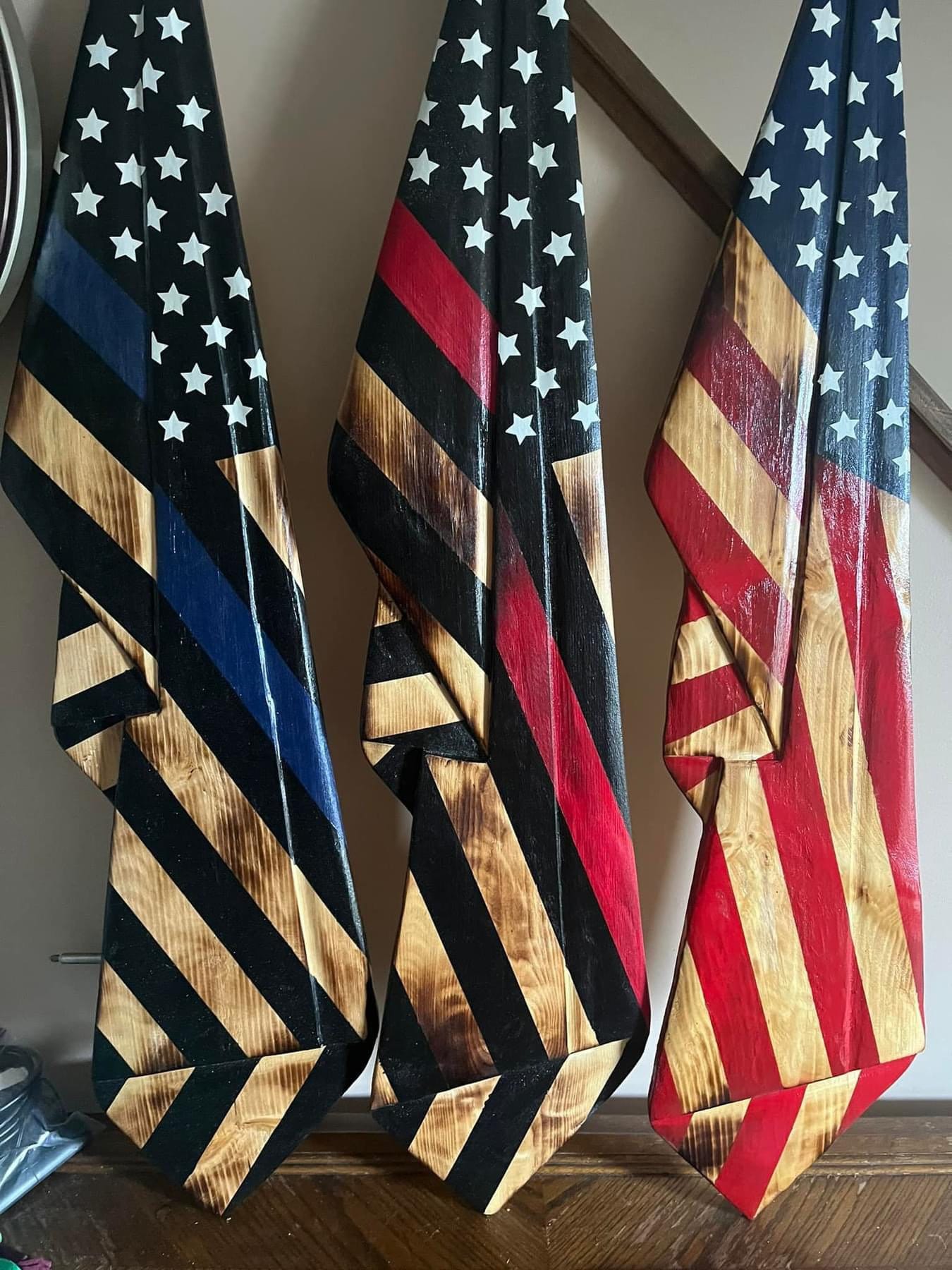 Hand-carved Wooden Draped American Flag - Etsy