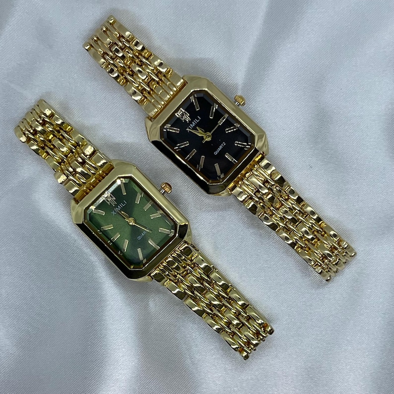 Women's Dainty Gold Tank/rectangle Watches - Etsy