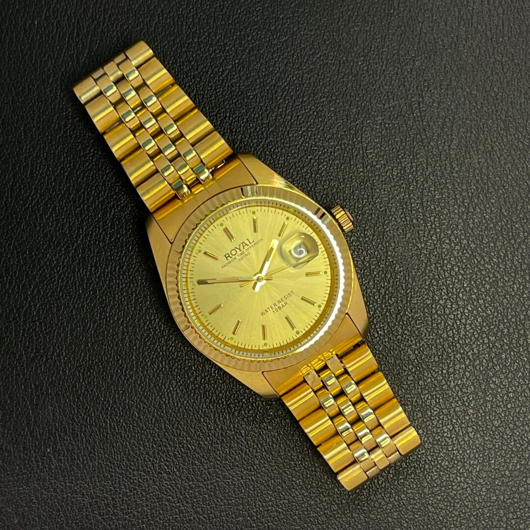 Very Rare Vintage J-AXIS Royal Gold Watch Jubilee Bracelet (NOS W ...