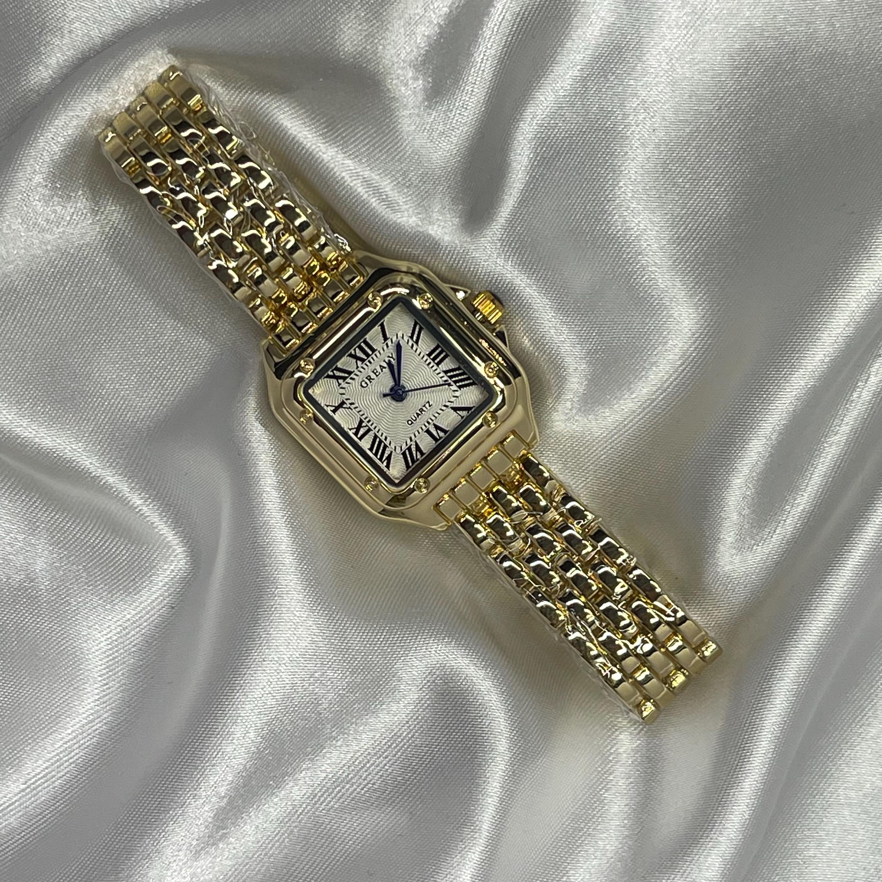 Women's Dainty Gold Tank Style Watch Y2K -new - Etsy