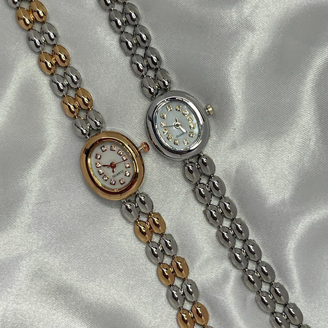 Women's Dainty Gold Rose Gold Silver Oval Bracelet Watches - Etsy