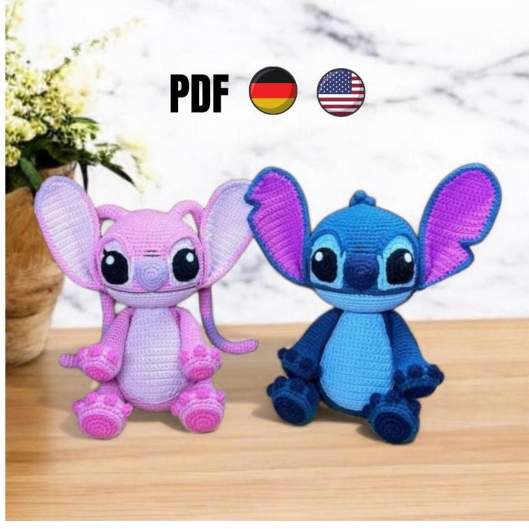 Stitch and Angel, Amigurumi, PDF, From Lilo and Stitch, Disney, German ...