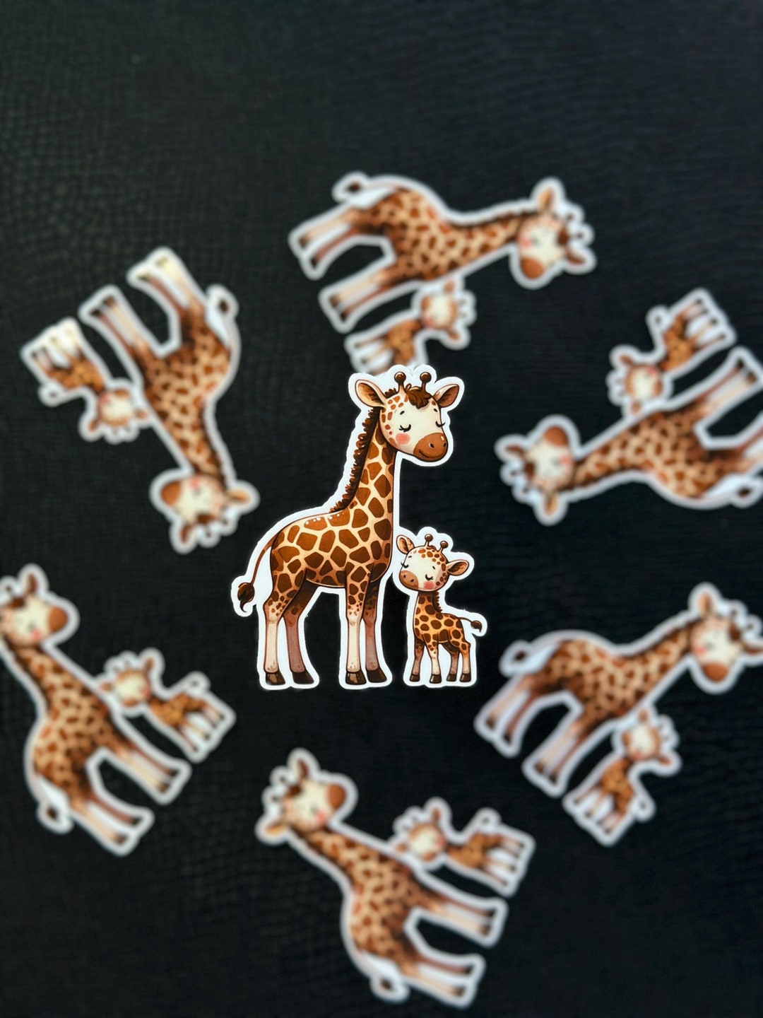 MAMA & BABY GIRAFFE Die Cut Sticker. Super Cute Holographic and ...