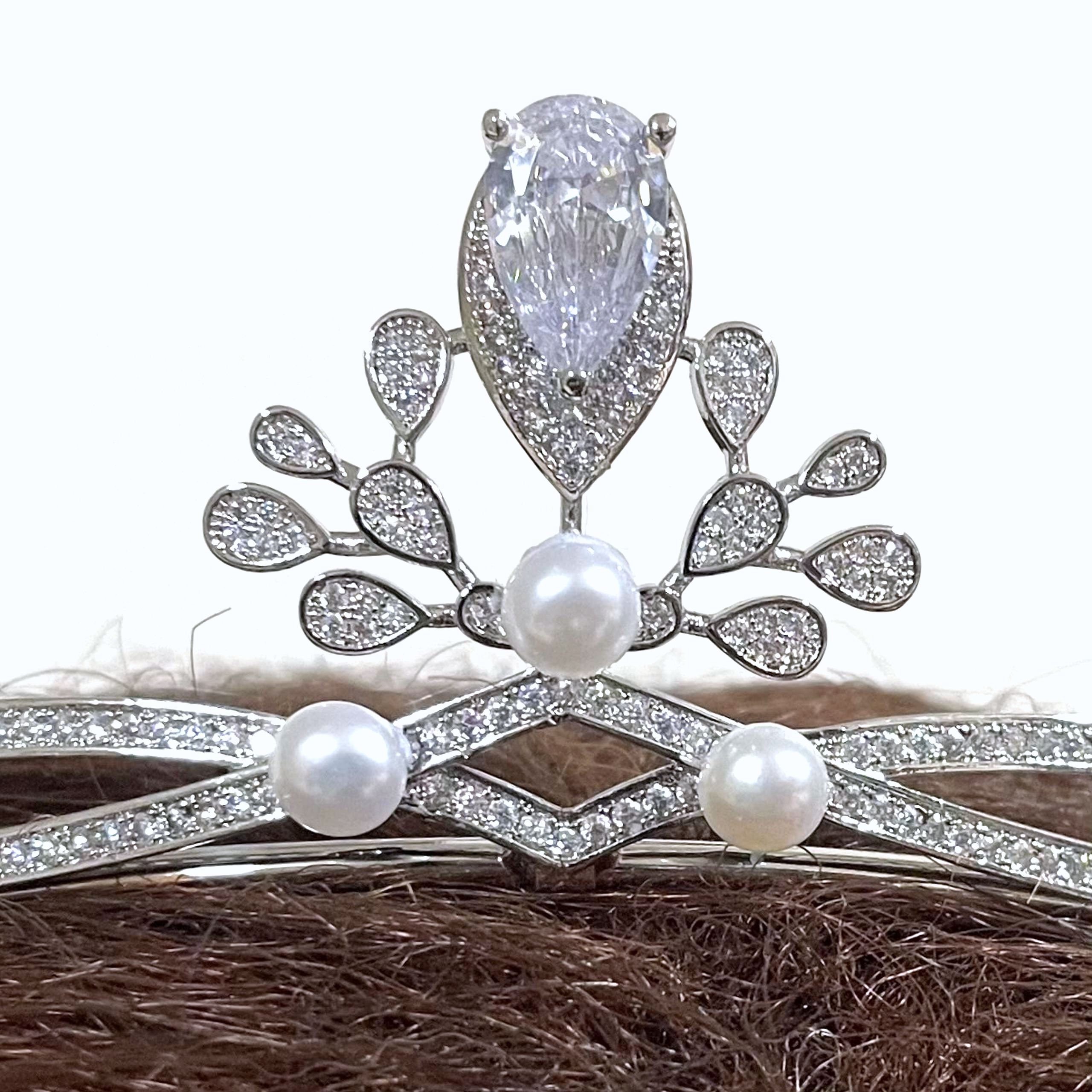 Peacock Bridal Tiara, Art Nouveau Wedding Tiara, Teardrop Bridal Crown ...