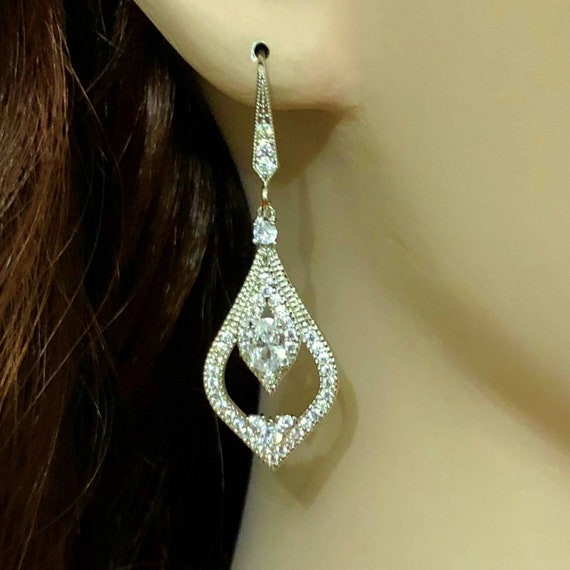 Victorian Bridal Earrings Vintage Style Wedding Earrings | Etsy