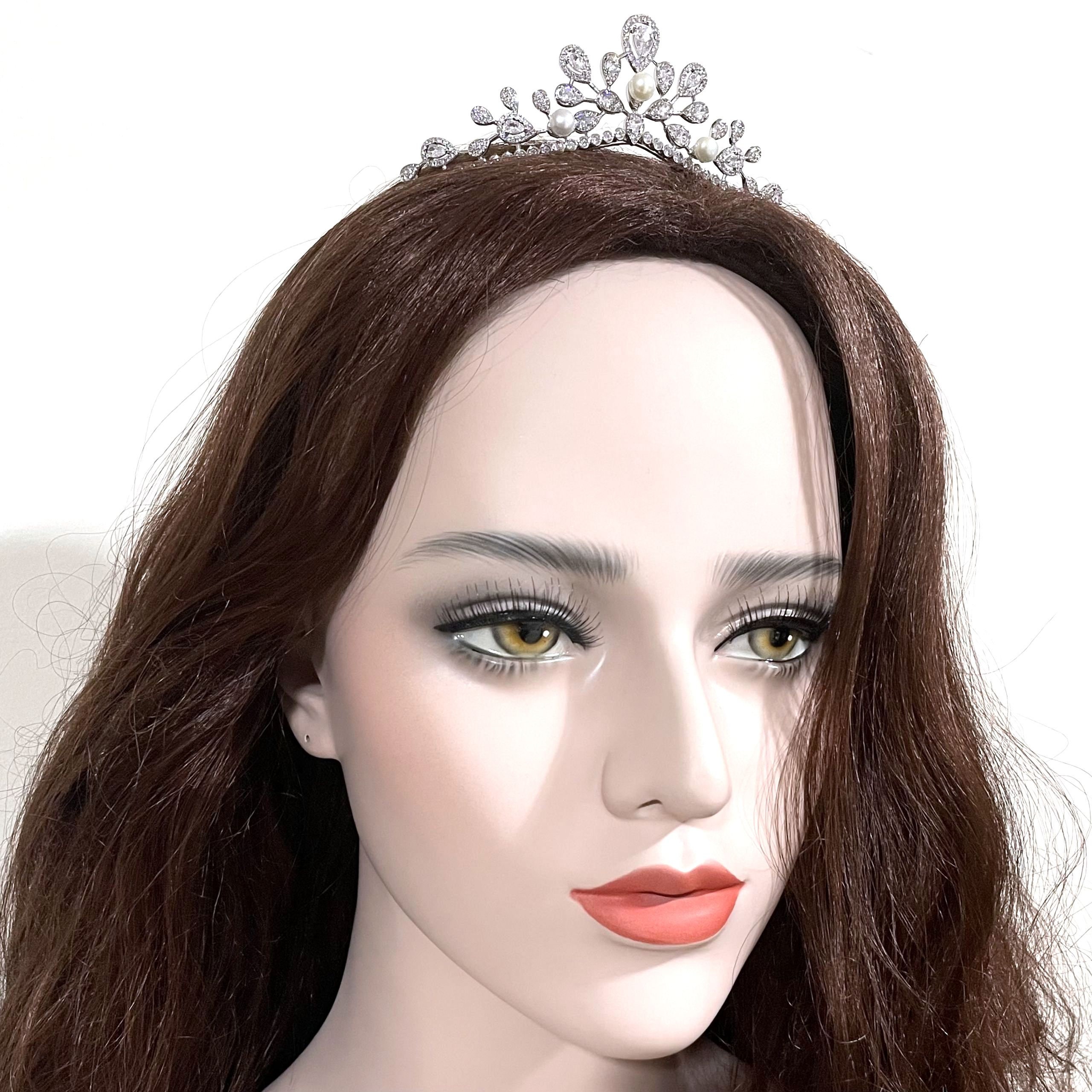 Peacock Wedding Regency Tiara, Teardrop Bridal Tiara, Art Nouveau ...