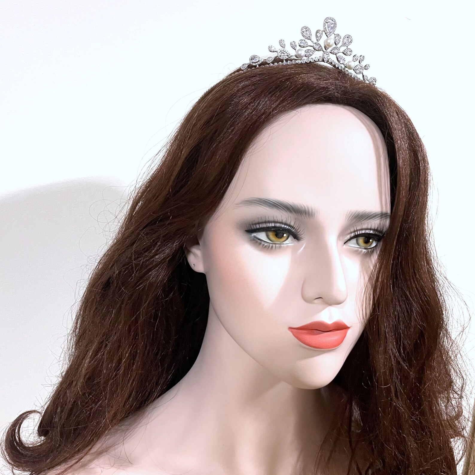 Peacock Wedding Regency Tiara, Teardrop Bridal Tiara, Art Nouveau ...