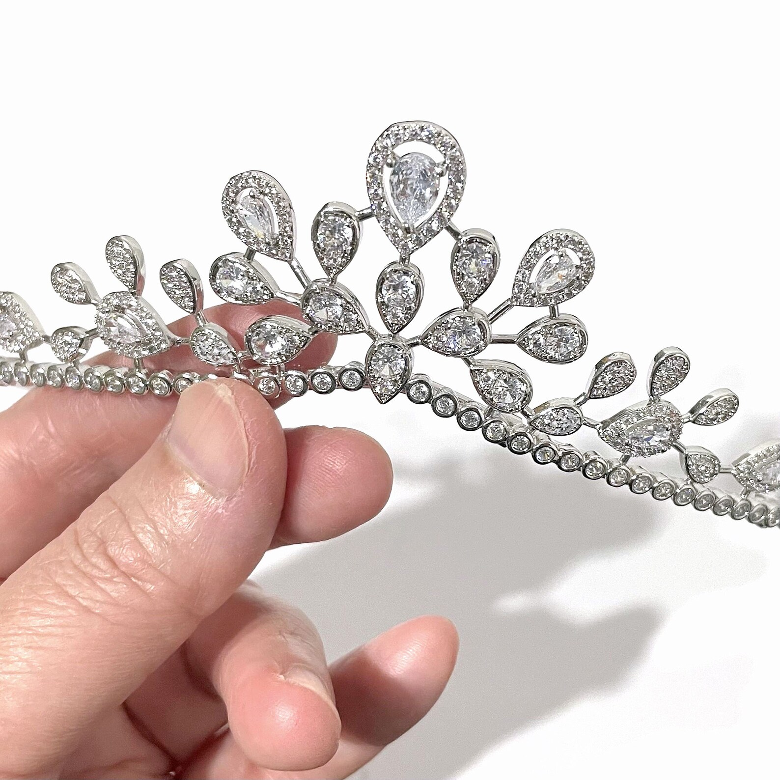 Peacock Wedding Regency Tiara Teardrop Bridal Tiara Art - Etsy