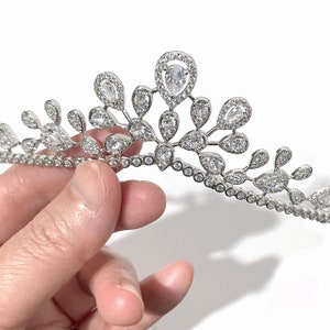 Peacock Wedding Regency Tiara, Teardrop Bridal Tiara, Art Nouveau ...