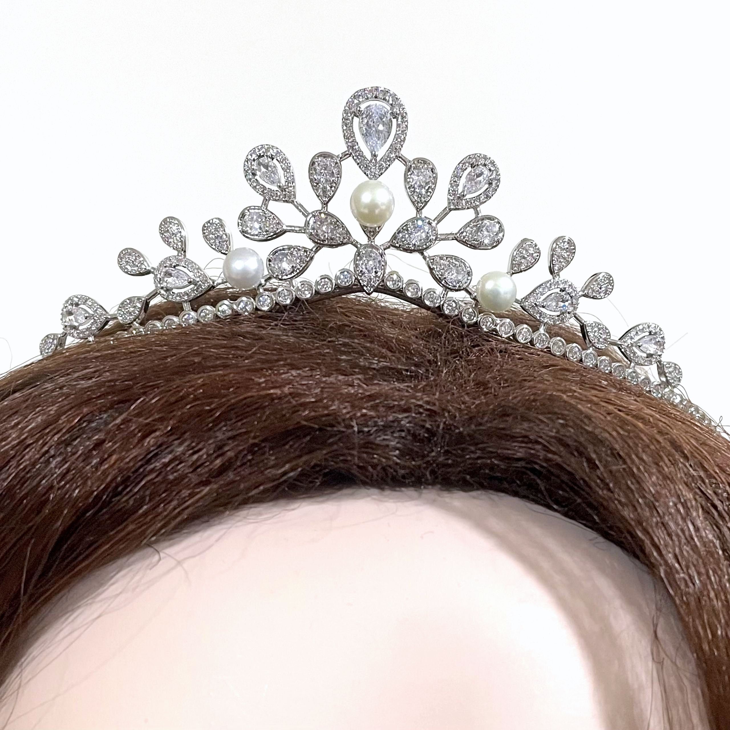 Peacock Wedding Regency Tiara, Teardrop Bridal Tiara, Art Nouveau ...