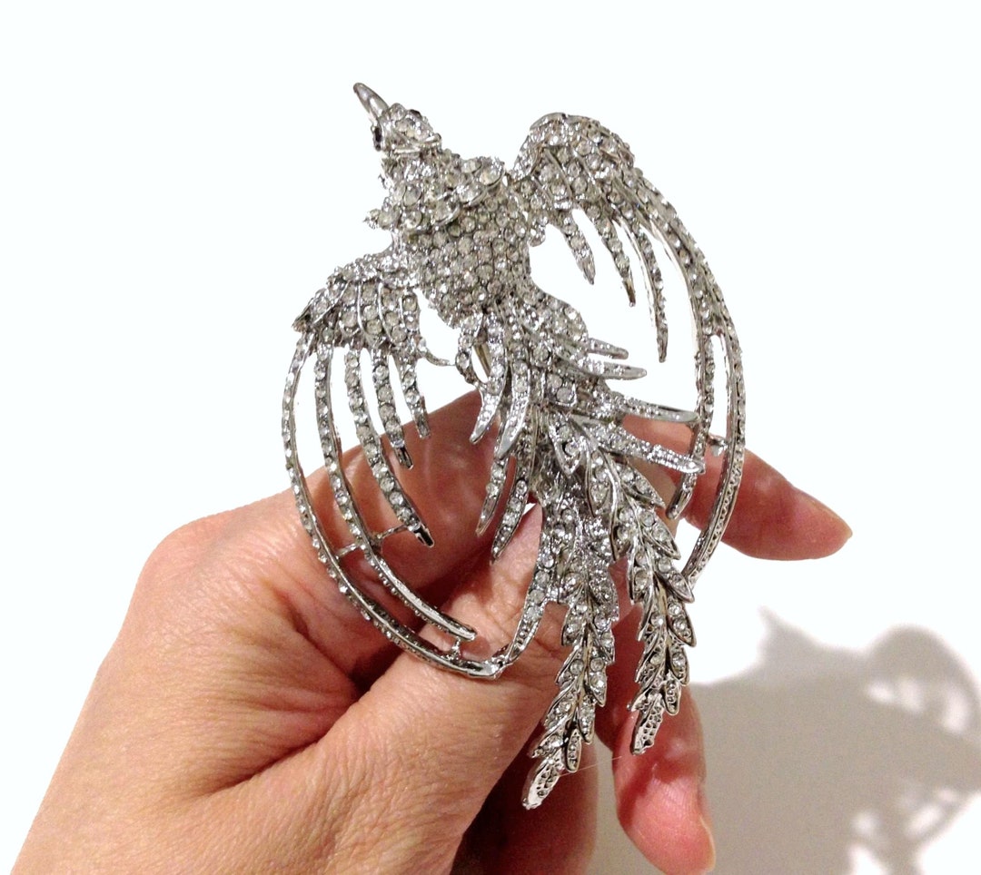 Phoenix Bridal Hair Clip, Bridal Hair Jewelry, Statement Headpiece ...