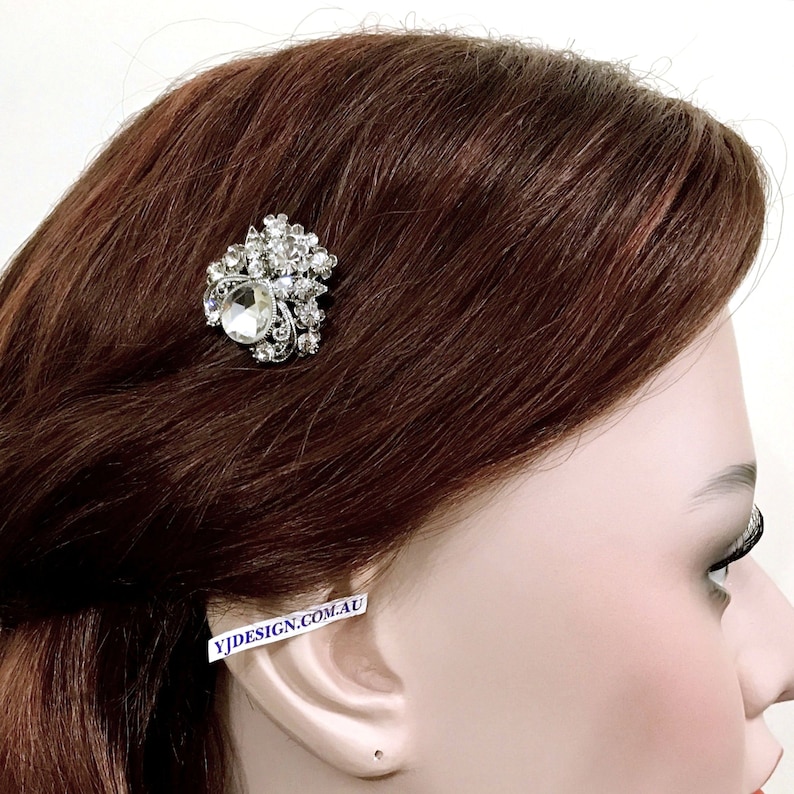 Art Deco Hair Pin, Crystal Bridal Hair Jewelry, Boho Wedding Bridal ...