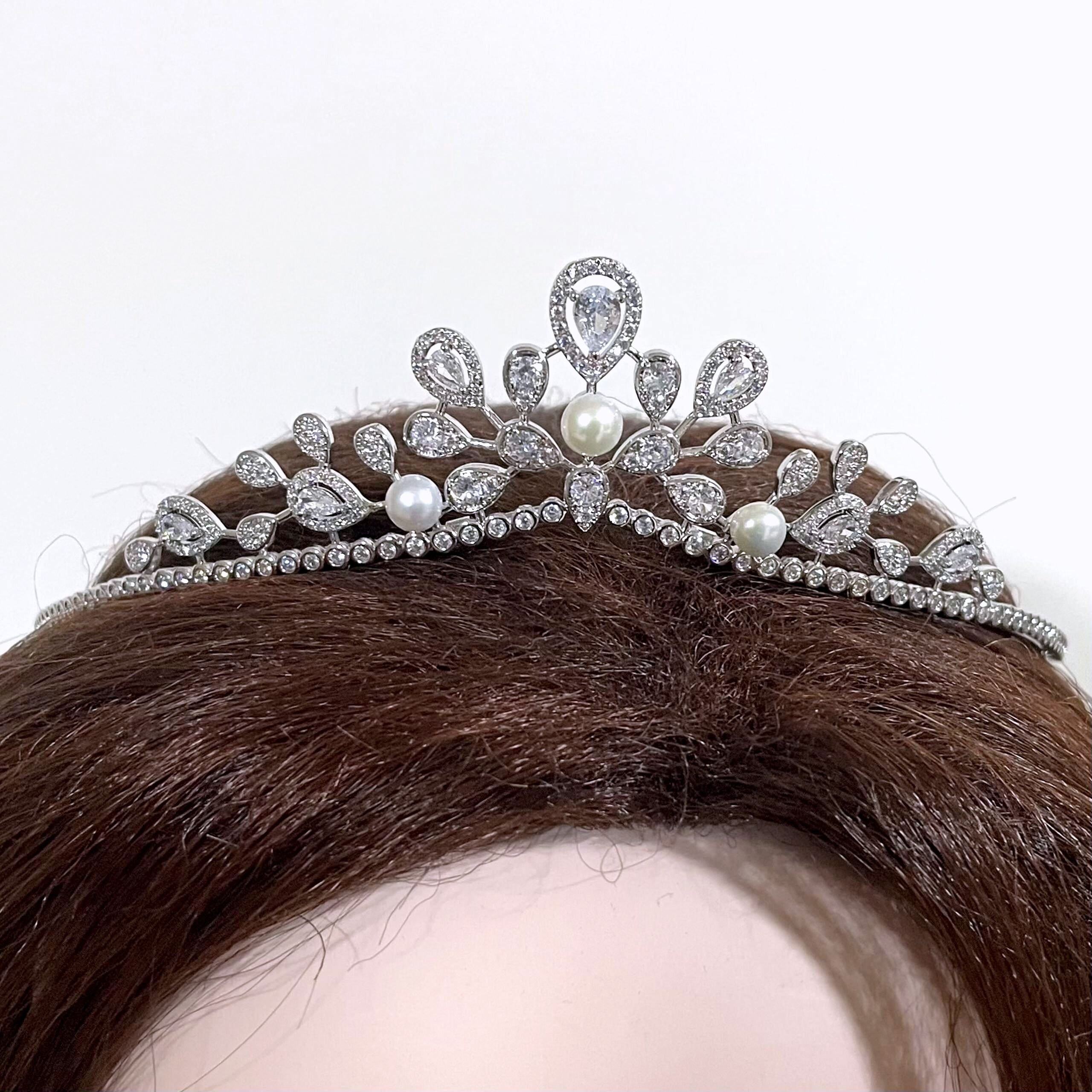 Peacock Wedding Regency Tiara, Teardrop Bridal Tiara, Art Nouveau ...