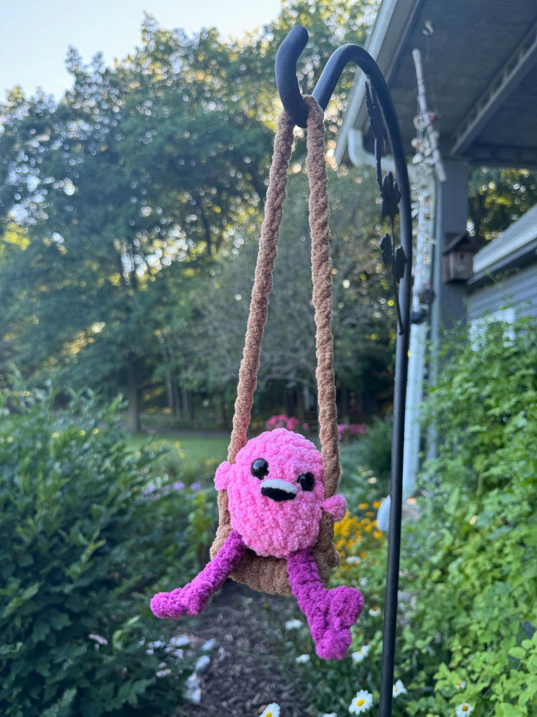 Ready to Ship Crochet Flamingo L Car Hanging Flamingo L Desk Decoration ...