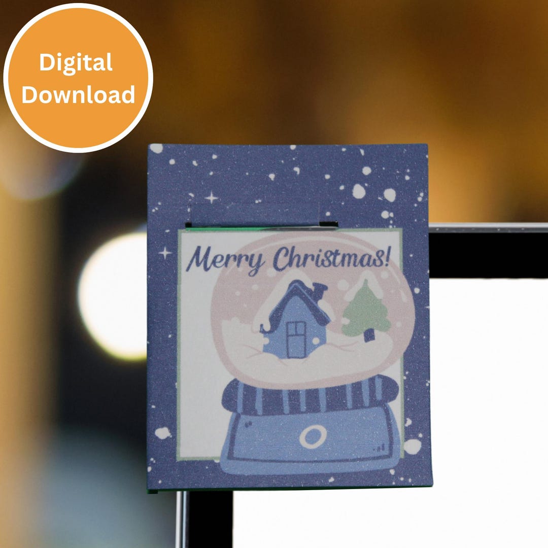 Printable Christmas Card PDF, Instant Download Christmas Card Set ...