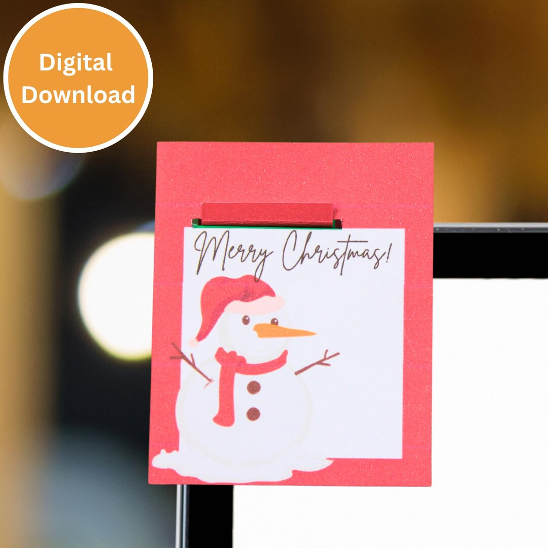 Printable Christmas Card PDF, Instant Download Christmas Card Set ...
