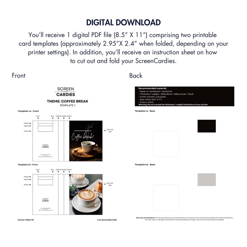 Editable Coffee Invitation Template, Printable Coffee Card ...